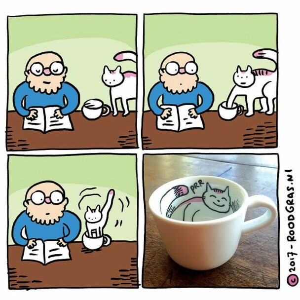 40 Hilarious Wordless Cat Comics Purrfectly Portraying Their ...