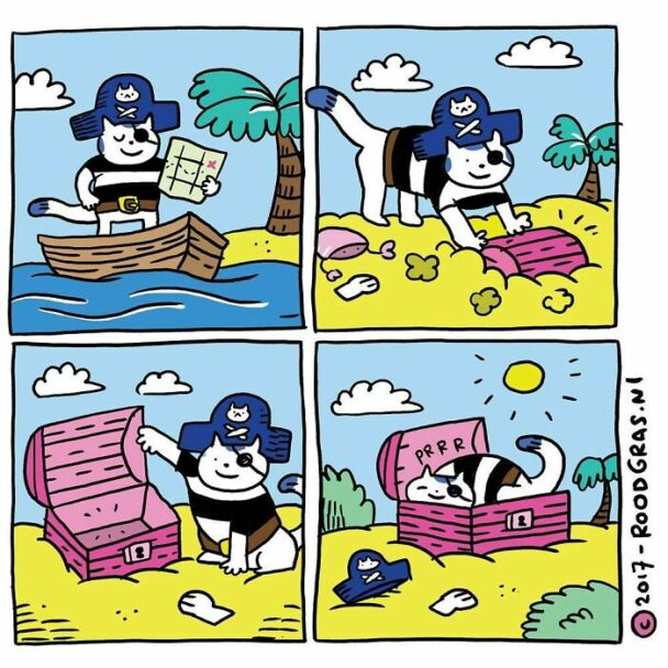 40 Hilarious Wordless Cat Comics Purrfectly Portraying Their ...