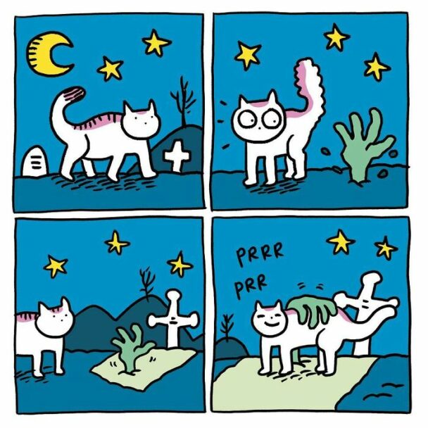 40 Hilarious Wordless Cat Comics Purrfectly Portraying Their ...