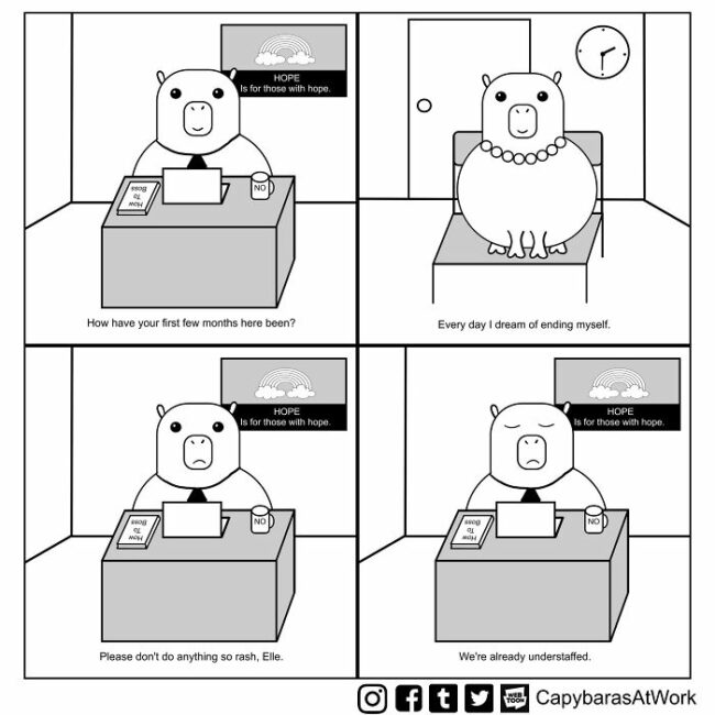 30+ Comics From "Capybaras At Work" That Are As Funny As They Are Relatable