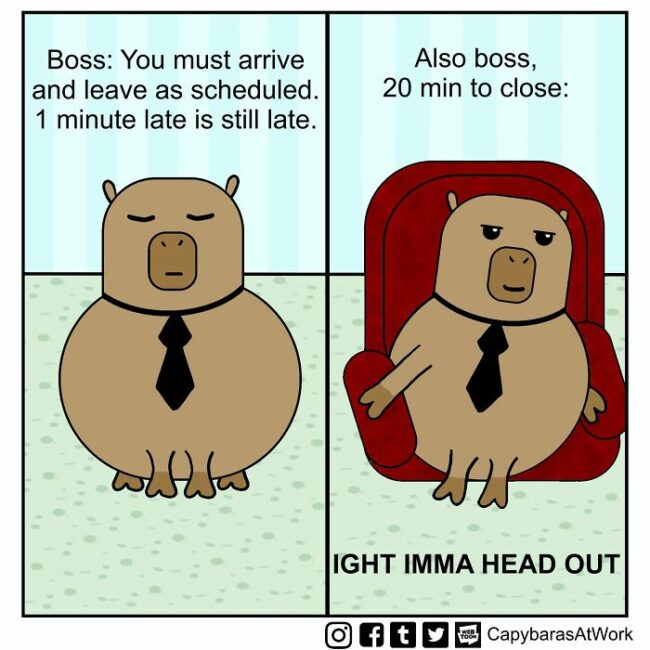 30+ Comics From "Capybaras At Work" That Are As Funny As They Are Relatable
