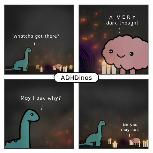 40 Comics From ADHDinos That Makes Living With ADHD Hilariously Relatable