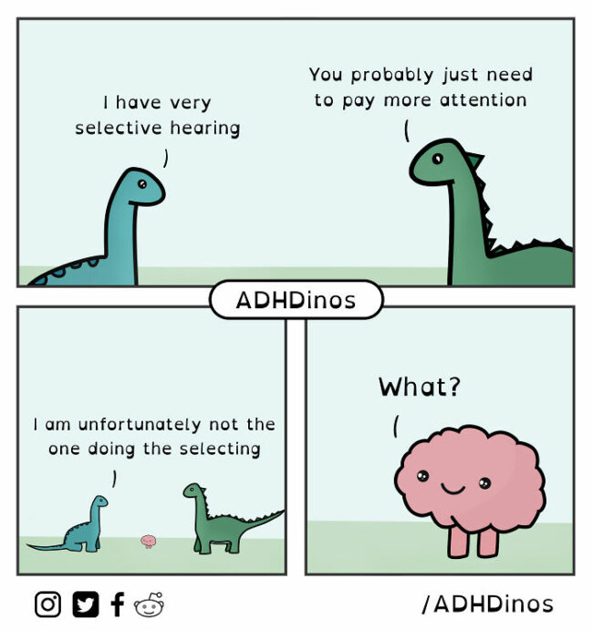 40 Comics From ADHDinos That Makes Living With ADHD Hilariously Relatable