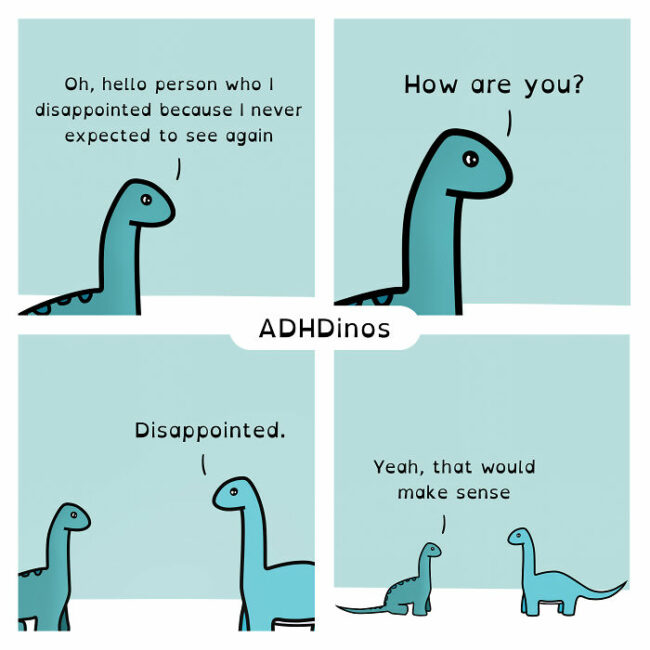 40 Comics From ADHDinos That Makes Living With ADHD Hilariously Relatable