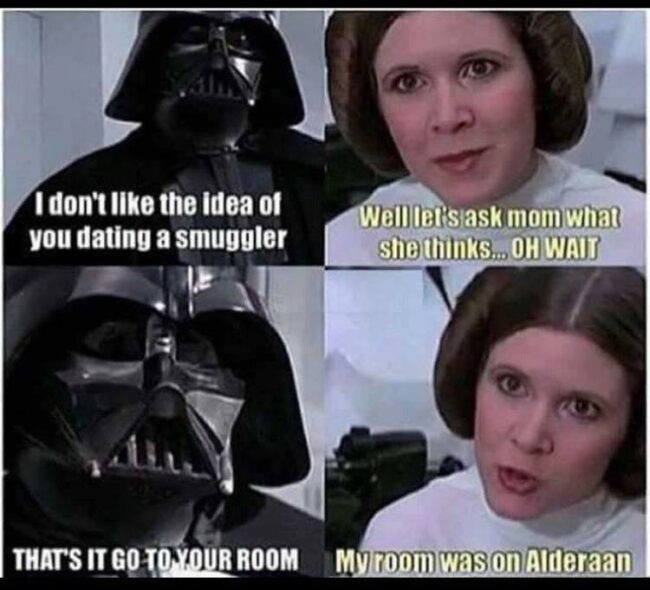 Hair Buns and Humor — 35 Funny Princess Leia Memes Star Wars Fans Can't ...