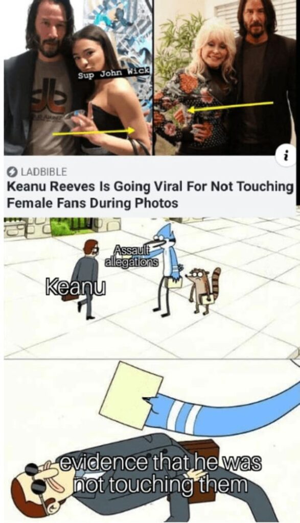 "Keanu Keep From Smiling?" — 30 Wholesome Keanu Reeves Memes