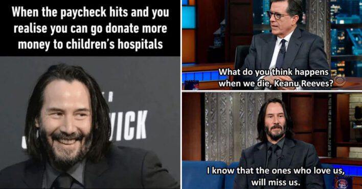 "Keanu Keep From Smiling?" — 30 Wholesome Keanu Reeves Memes
