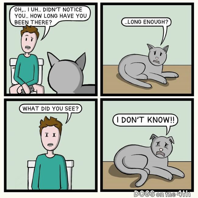 30+ Hilariously Weird Comics With Dark Themes From 'Dogs On The 4th'