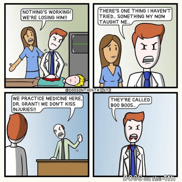 30+ Hilariously Weird Comics With Dark Themes From 'Dogs On The 4th'