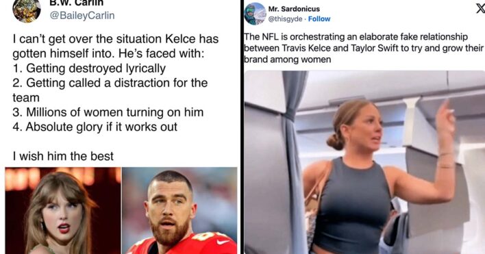 20+ Funniest Taylor Swift And Travis Kelce Dating Memes — So Far 20+ Funniest Taylor Swift And Travis Kelce Dating Memes — So Far