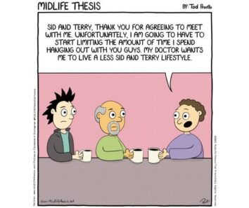 35 Funny One-Panel Comics With Strong Dad Joke Vibes From "Midlife Thesis"