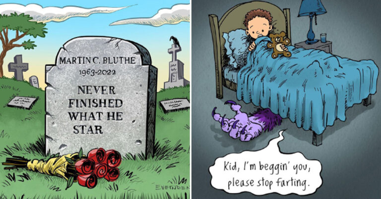 40+ Funny Single Panel Comics And Illustrations By Derek Evernden