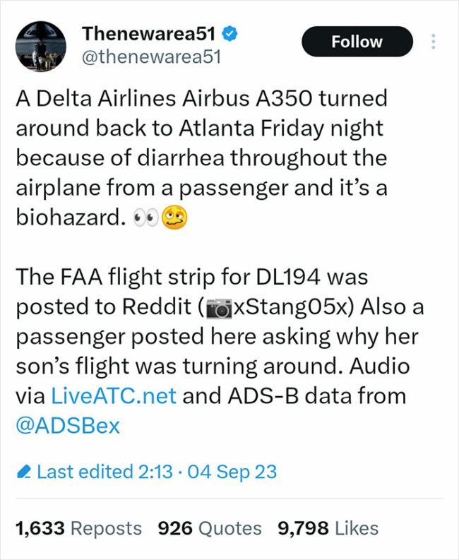 A US Flight Was Forced To Ground After Experiencing A Biohazard Level ...