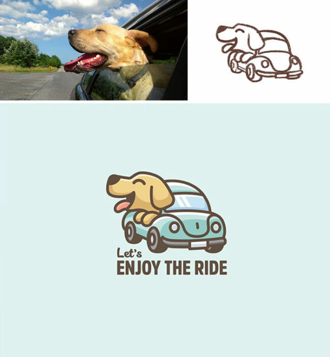 45 Cool Logo Designs Pictured Next To The Inspiration For Them