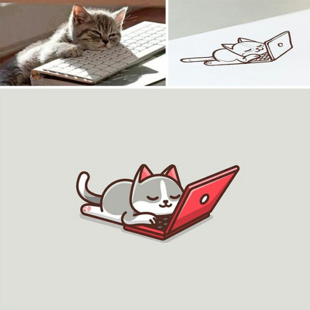 45 Cool Logo Designs Pictured Next To The Inspiration For Them