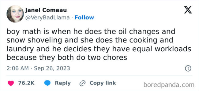 40 Funny And Ridiculous Examples Of "Boy Math" Being Shared By Women