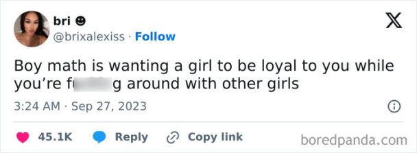 40 Funny And Ridiculous Examples Of "Boy Math" Being Shared By Women