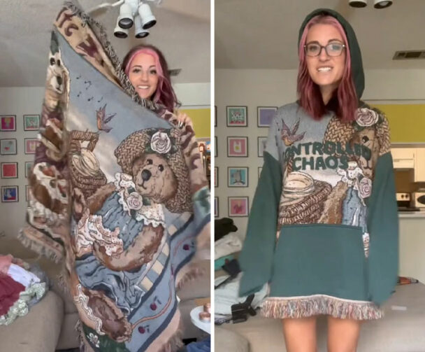 Woman Transforms Thrift-Store Finds Into Chic Fashion Statements And ...
