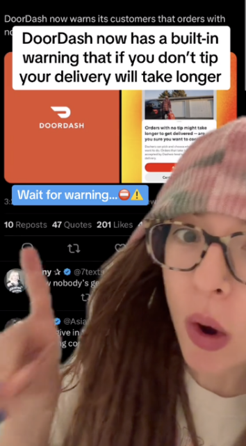 DoorDashers And Customers Debate After Tiktoker Warns Not Tipping ...