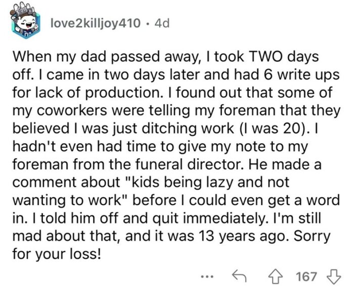 Employee Faces Termination After Father's Death Due to Boss's Concerns ...