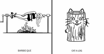 50 Funny One-Panel Visual Pun Comics From Nadia Tolstoy