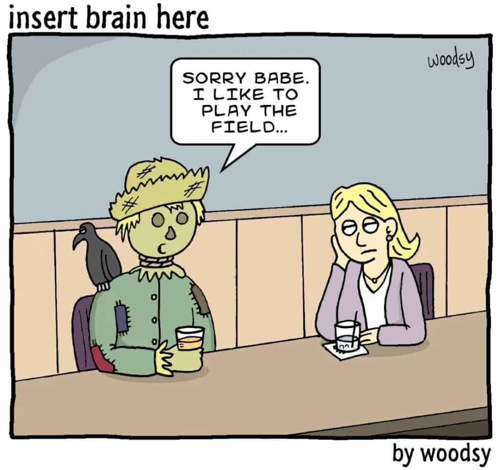 50 Funny Single-Panel Comics From Paul Woods' 'Insert Brain Here' Series