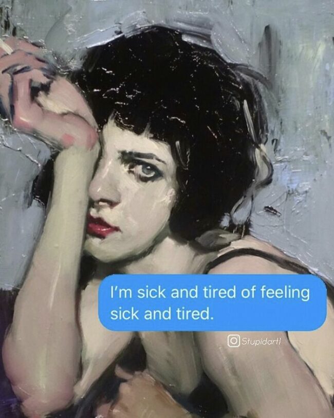 Artist Adds Humorous And Profound Captions To Paintings, Giving Them ...
