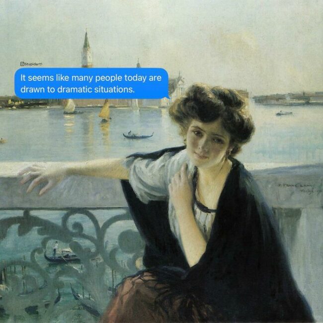 Artist Adds Humorous And Profound Captions To Paintings, Giving Them ...