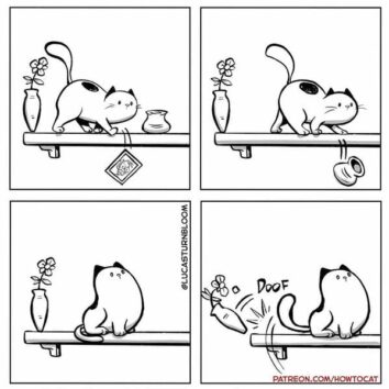 40 Funny Cat Comics By Lucas Turnbloom That Hilariously Capture Life ...