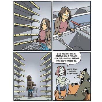 45 Dark Humor Comics About The Afterlife From Death & The Maiden