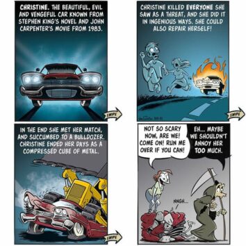 45 Dark Humor Comics About The Afterlife From Death & The Maiden