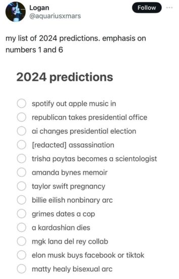 17 Funny Predictions For 2024 As Shared By Twitter Users