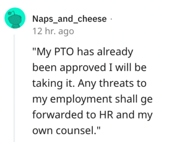 New Manager Tries To Flex By Retroactively Denying Employee's Approved PTO