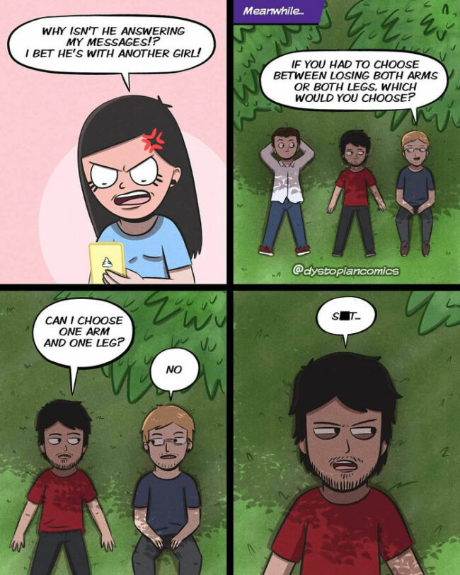 40 Hilariously Bleak Cartoons From Dark Dystopia Comics