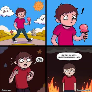 40 Hilariously Bleak Cartoons From Dark Dystopia Comics