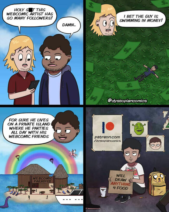 40 Hilariously Bleak Cartoons From Dark Dystopia Comics