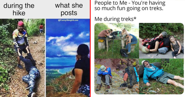 30+ Funny Hiking Memes For Nature Lovers And The People They Drag With Them