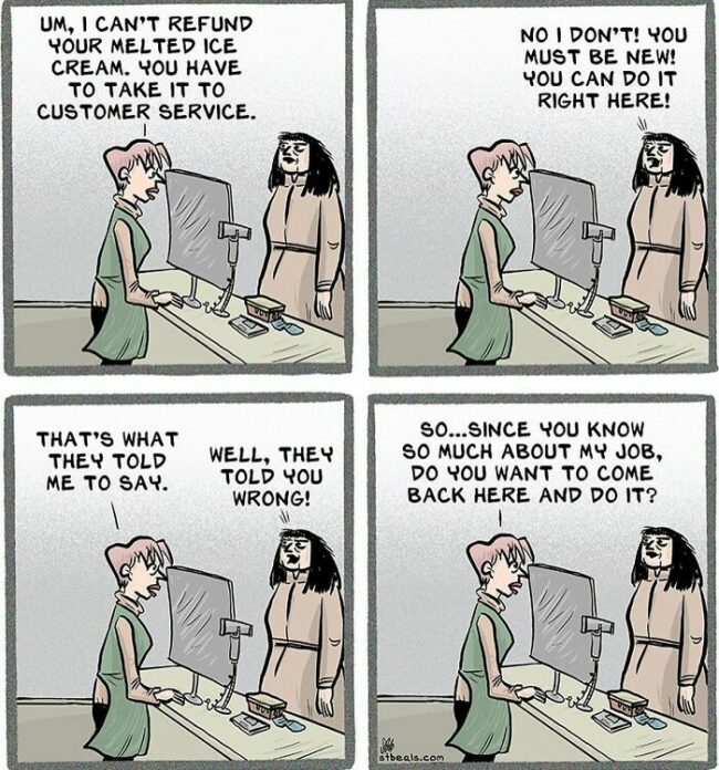 45 Funny Comics Illustrating The Relatable Struggle Of Retail Workers ...