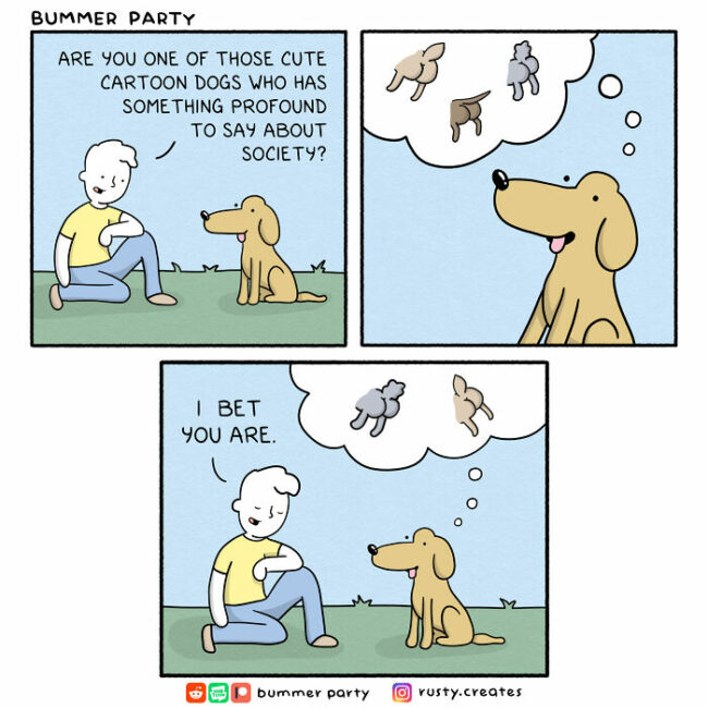 30 Wholesome And Funny Comics With Brilliant Twists From Artist Rusty ...