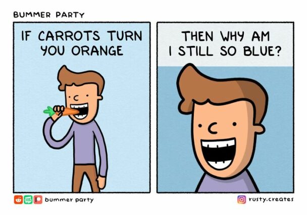 30 Wholesome And Funny Comics With Brilliant Twists From Artist Rusty ...