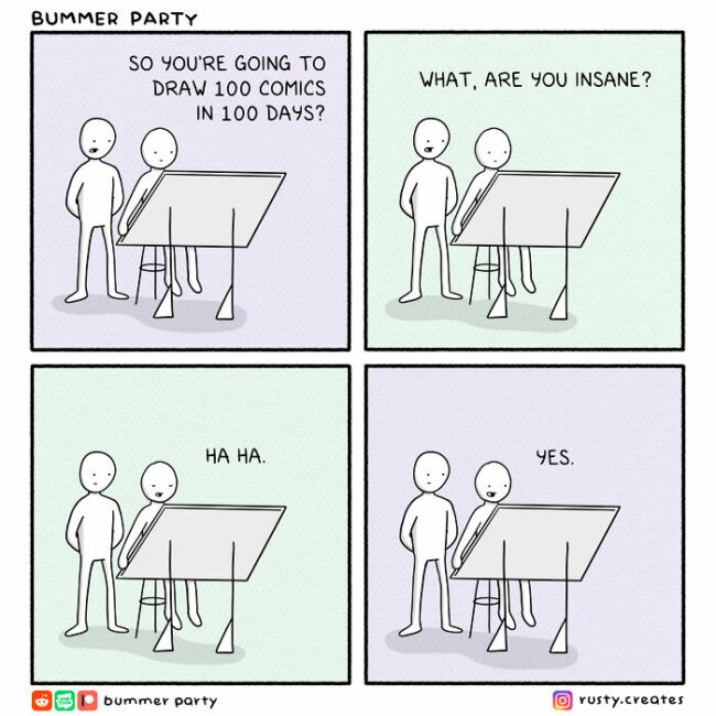 30 Wholesome And Funny Comics With Brilliant Twists From Artist Rusty ...