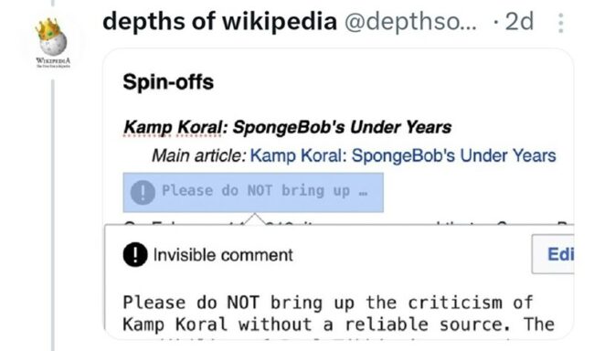 24 Bizarre And Hilarious Editor Notes On Wikipedia Articles