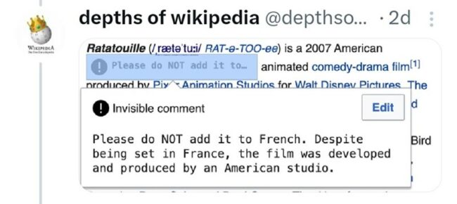 24 Bizarre And Hilarious Editor Notes On Wikipedia Articles