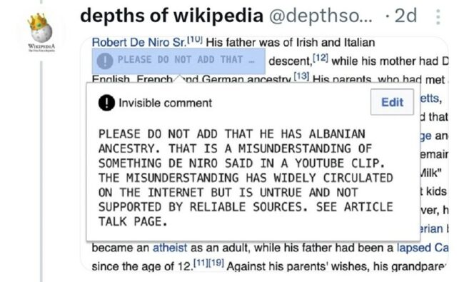 24 Bizarre And Hilarious Editor Notes On Wikipedia Articles