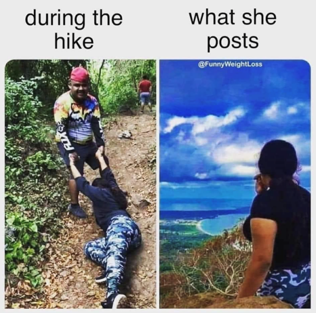 30+ Funny Hiking Memes For Nature Lovers And The People They Drag With Them