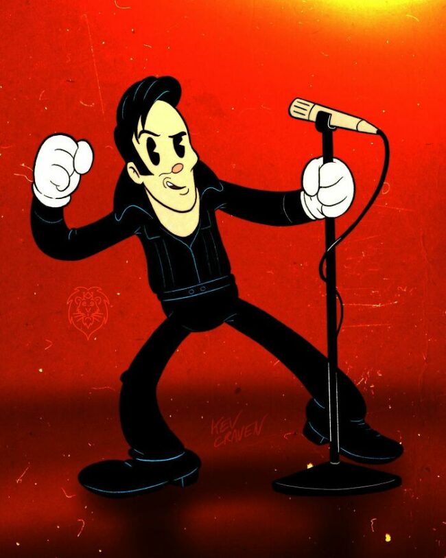 20 Iconic Rockstars Reimagined As 1930s Cartoons From Artist Kev Craven