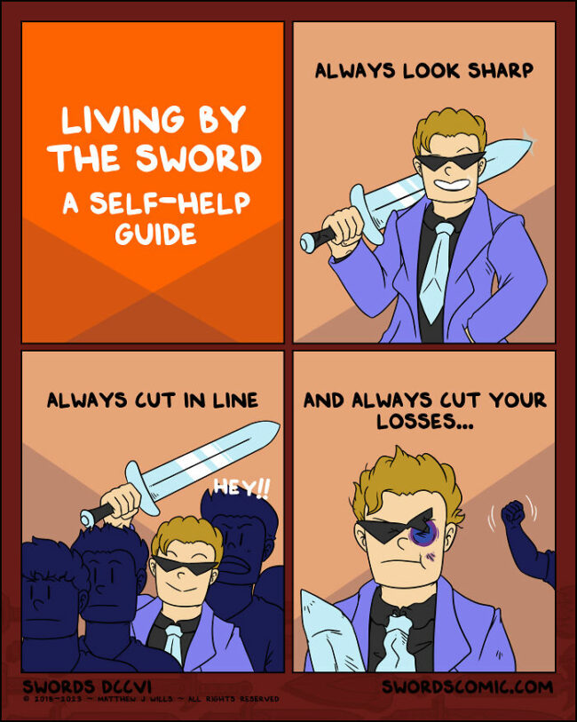 45 Nerdy Cartoons About Swordplay In The Fantasy World From Sword Comics