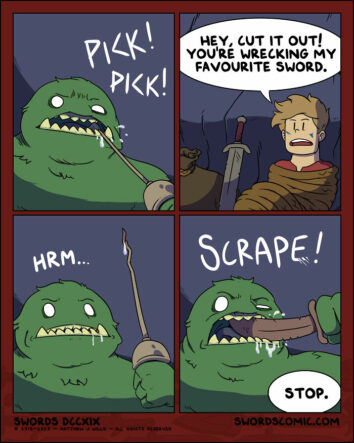45 Nerdy Cartoons About Swordplay In The Fantasy World From Sword Comics