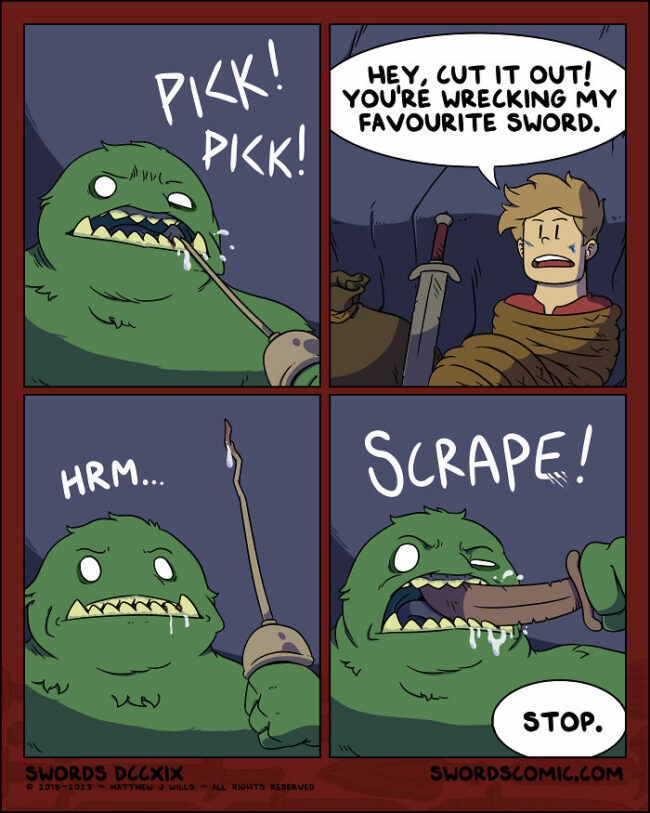 45 Nerdy Cartoons About Swordplay In The Fantasy World From Sword Comics