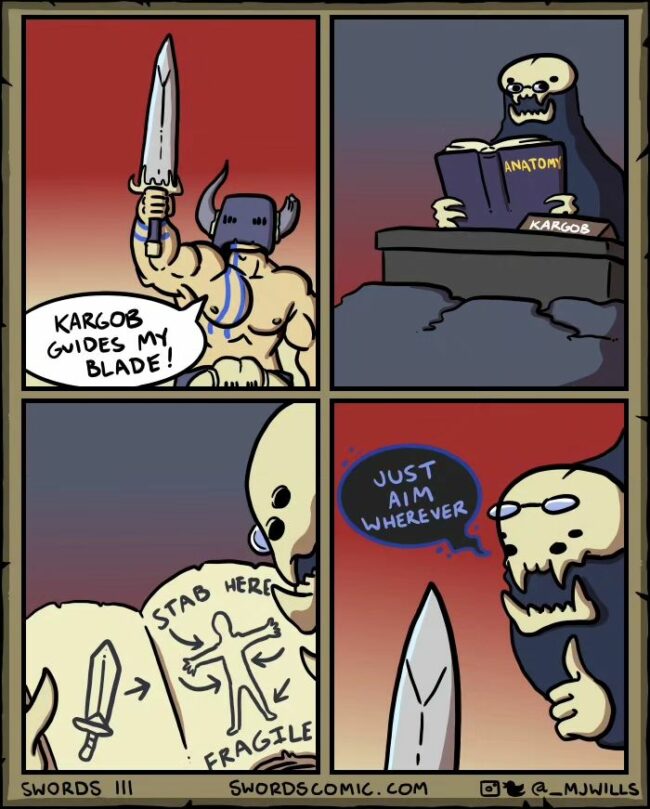 45 Nerdy Cartoons About Swordplay In The Fantasy World From Sword Comics